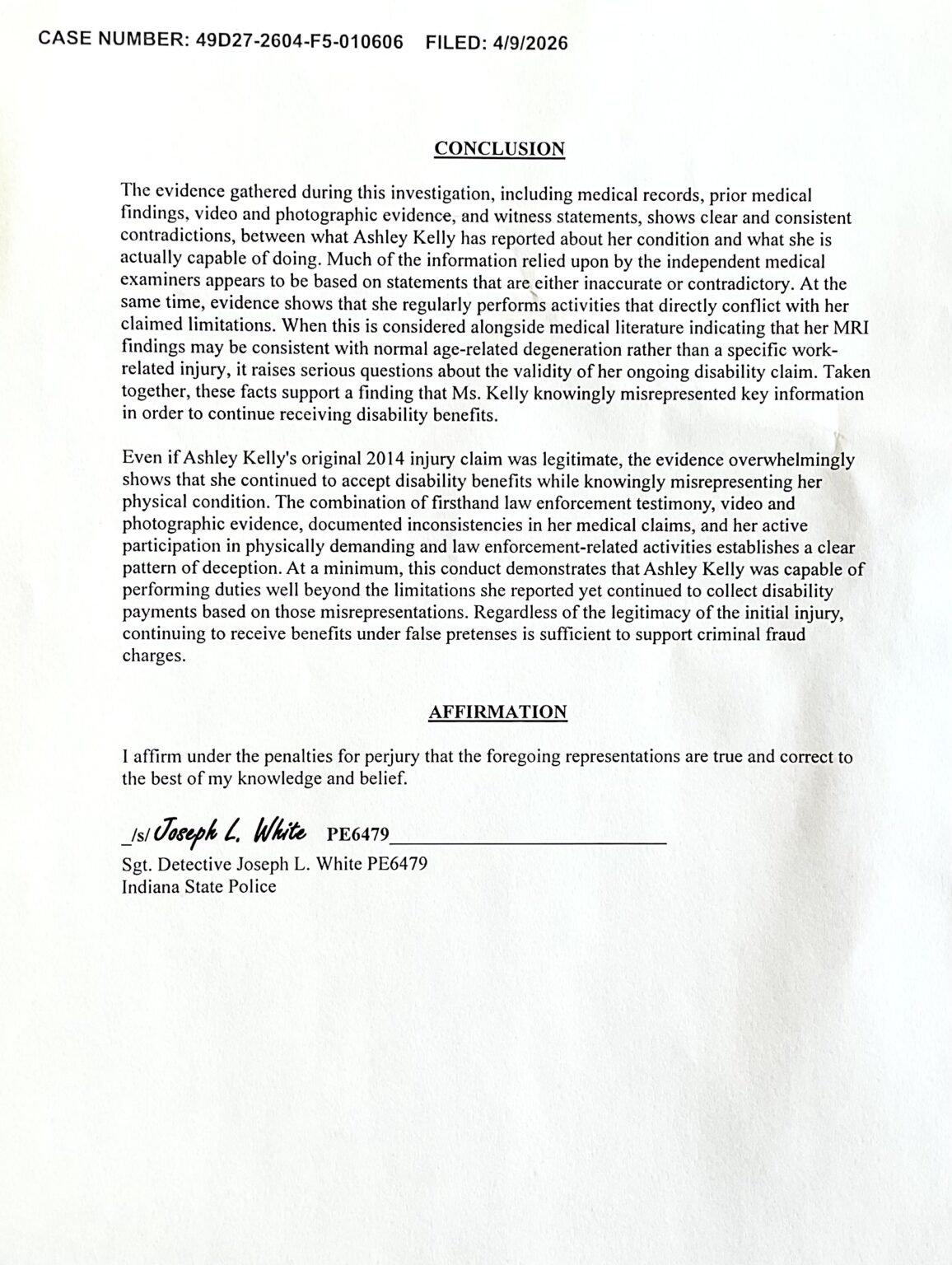 Indiana State Police Affidavit Alleges Jail Matron Ashley Kelly ...