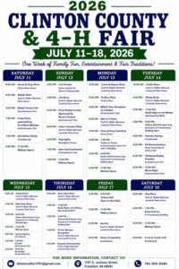 2026 Clinton County Fair Schedule - Clinton County Daily News